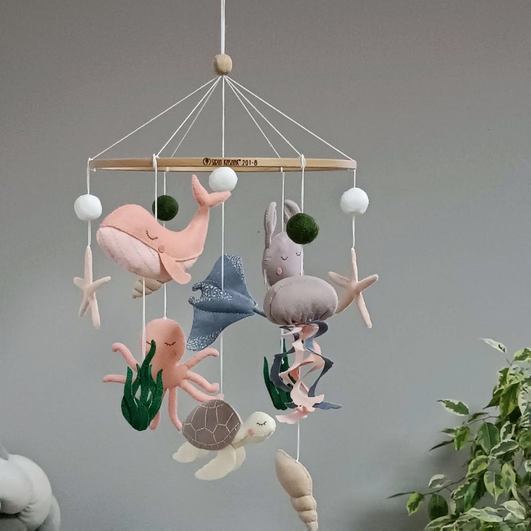 Under the Sea Baby Mobile, Ocean Nursery Decor, Sea Animals Crib Mobile ...
