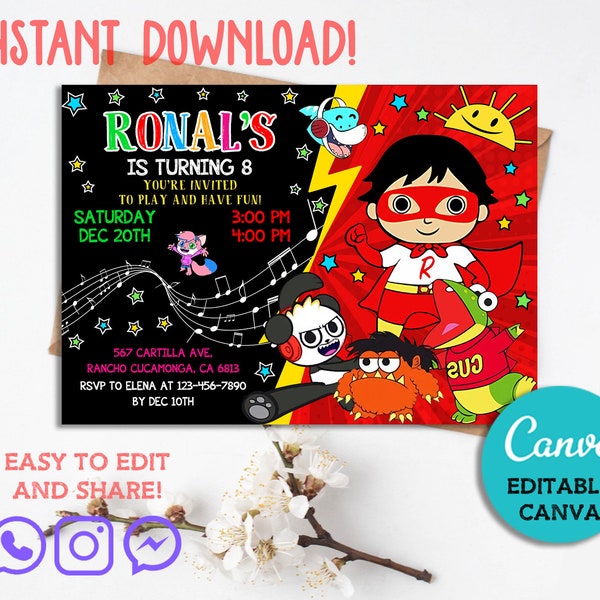 Ryans World Party Supplies - Etsy