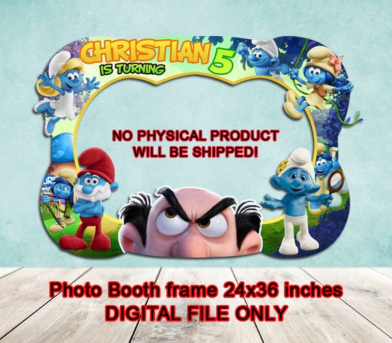 Smurfs Photo Booth Frame Smurfs Photo Booth Smurfs Party - Etsy Finland