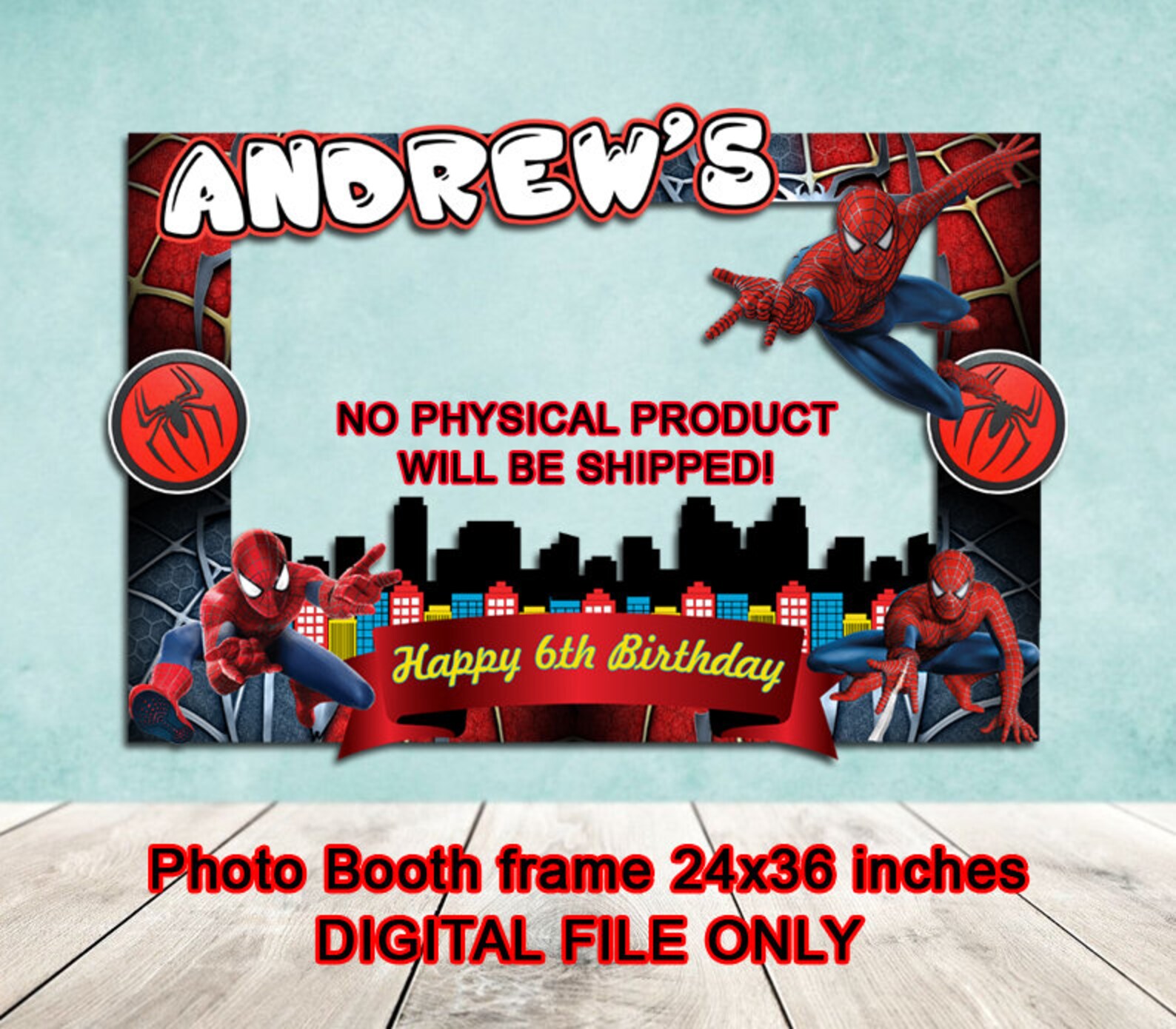 Spiderman Photo Booth Frame, Spiderman Photo Booth, Spiderman Party ...