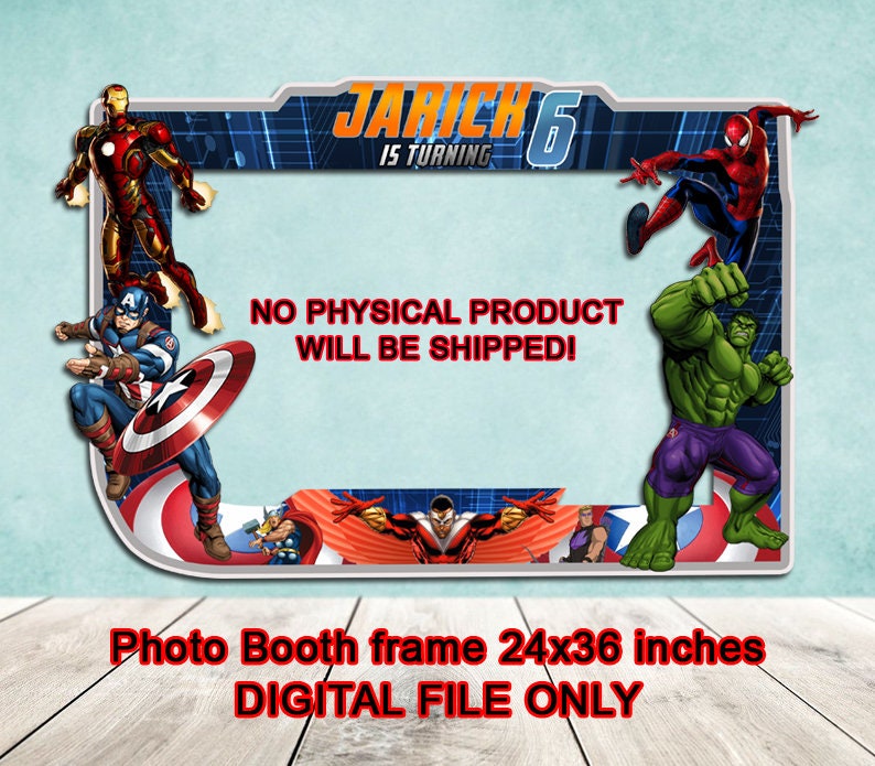 Avengers Photo Booth Cadre, Superhero Photo Booth, Avengers Fête Thème ...
