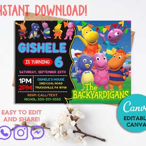 Backyardigans Invitation, Backyardigans Warrior Birthday Invitation ...