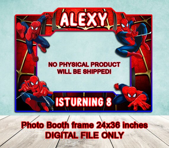 Spiderman Photo Booth Frame Spiderman Photo Booth Spiderman - Etsy