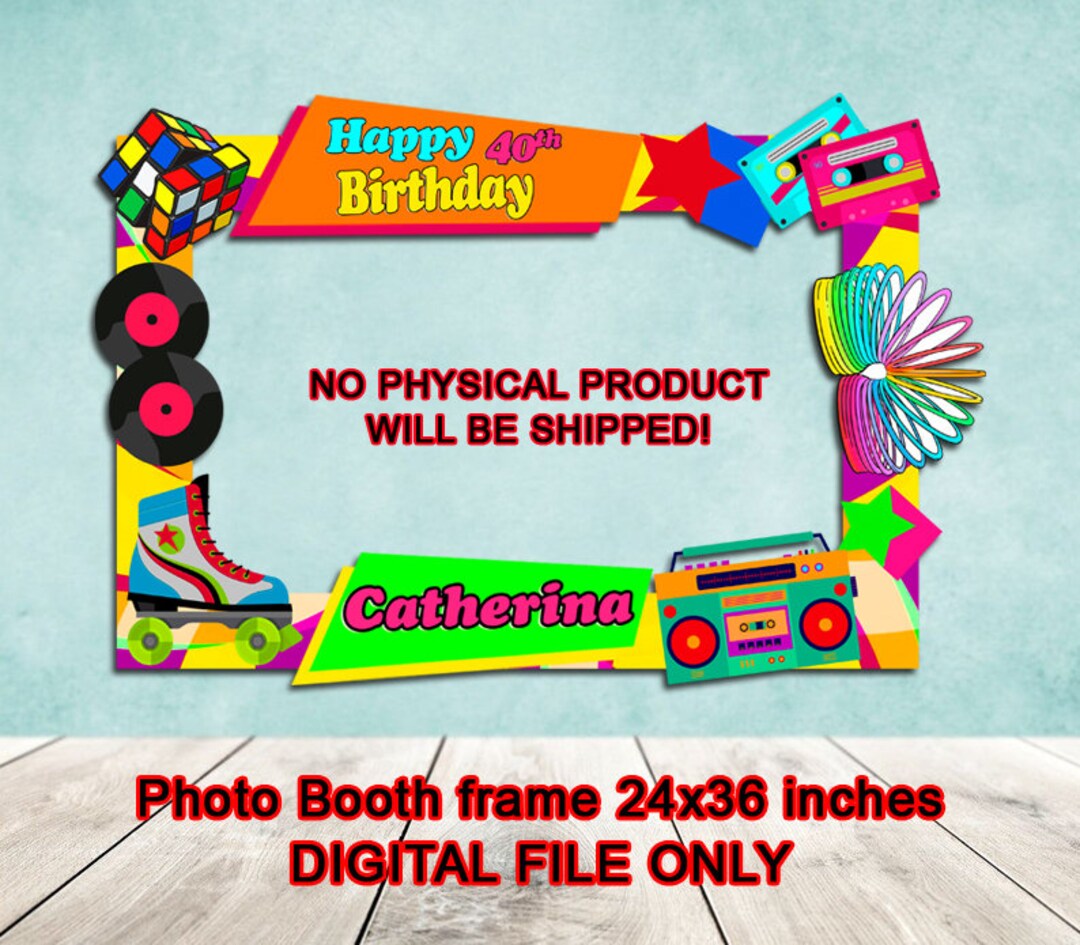 80's Photo Booth Frame, 80's Photo Booth, 80's Party Theme Decor, 80's ...