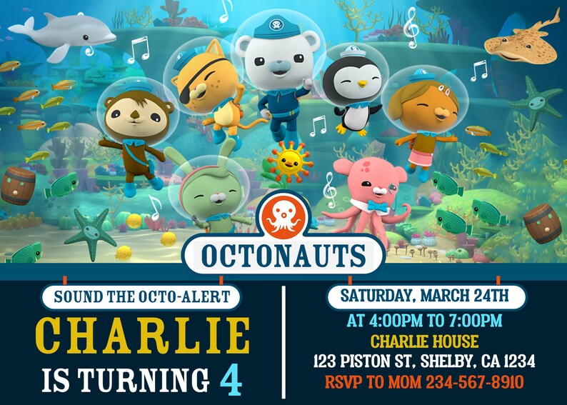 Octonauts Invitation, Editable Octonauts Birthday Invitation, Octonauts ...