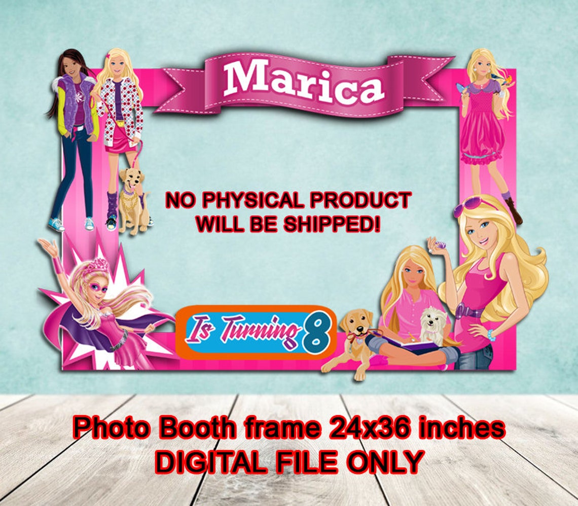 Barbie Photo Booth Frame, Barbie Photo Booth, Barbie Party Theme Decor ...