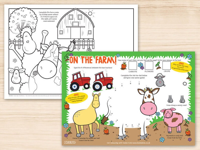 500 Kids A4 Activity Sheets | Etsy