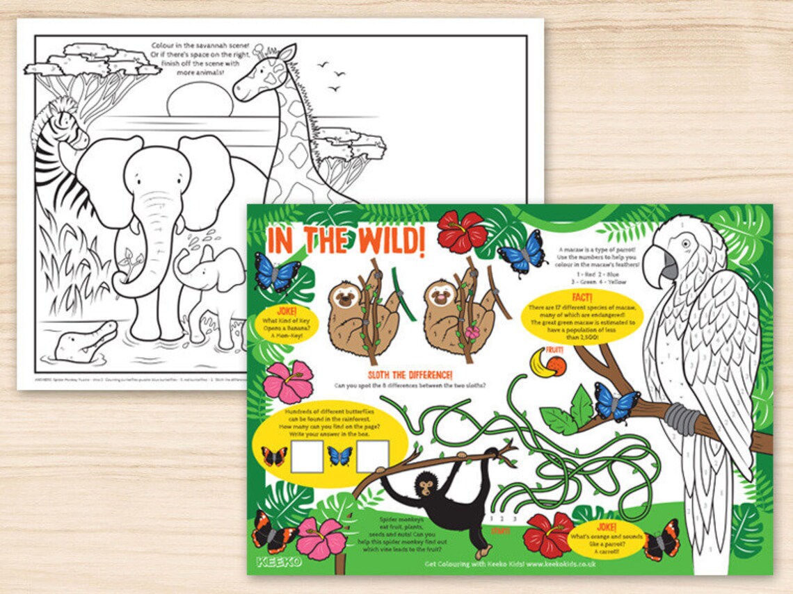 500 Kids A4 Activity Sheets | Etsy