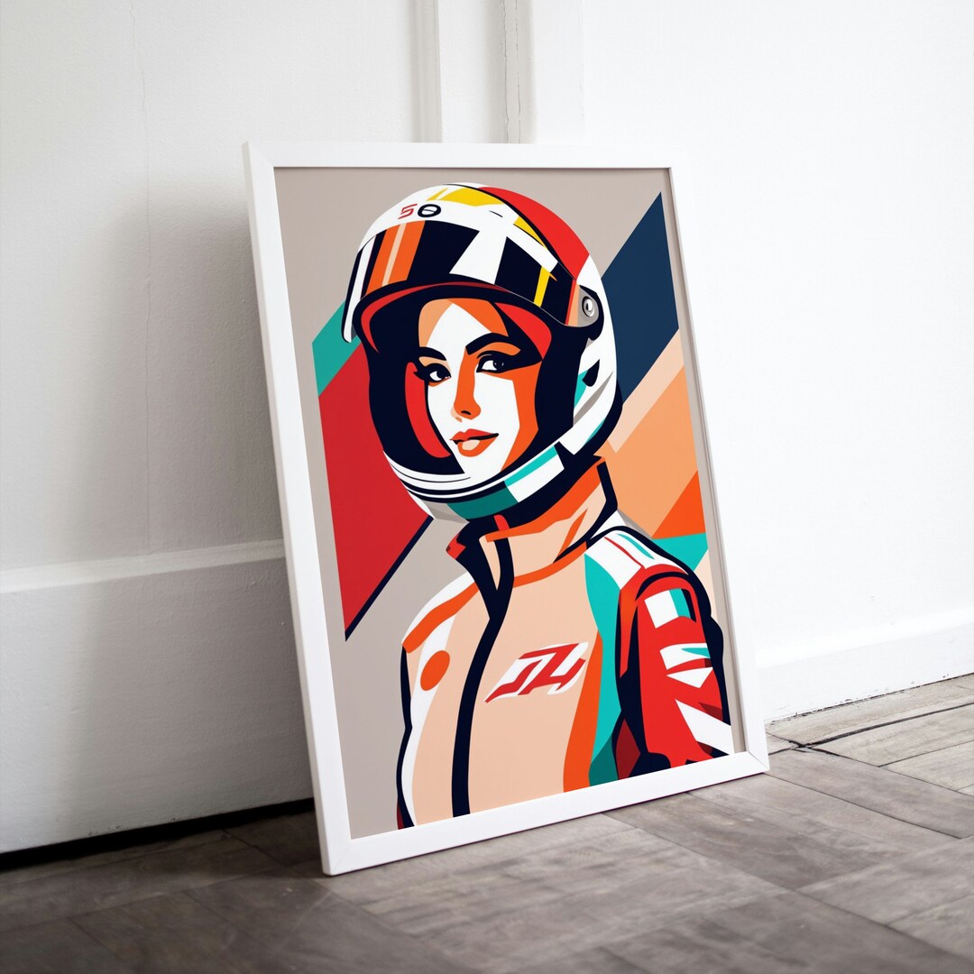 Formula 1 Wall Art Print, Female Racing Driver, F1 Poster, Racing ...