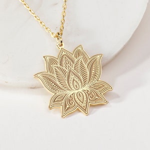 New Lotus Flower Necklace&sacred Lotus Jewellery, Lotus Pendant, Silver Lotus Flower Necklace ...
