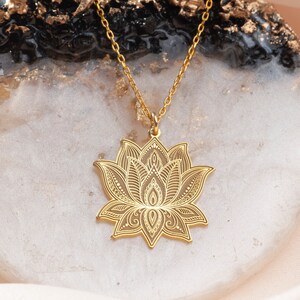 New Lotus Flower Necklace&sacred Lotus Jewellery, Lotus Pendant, Silver Lotus Flower Necklace ...