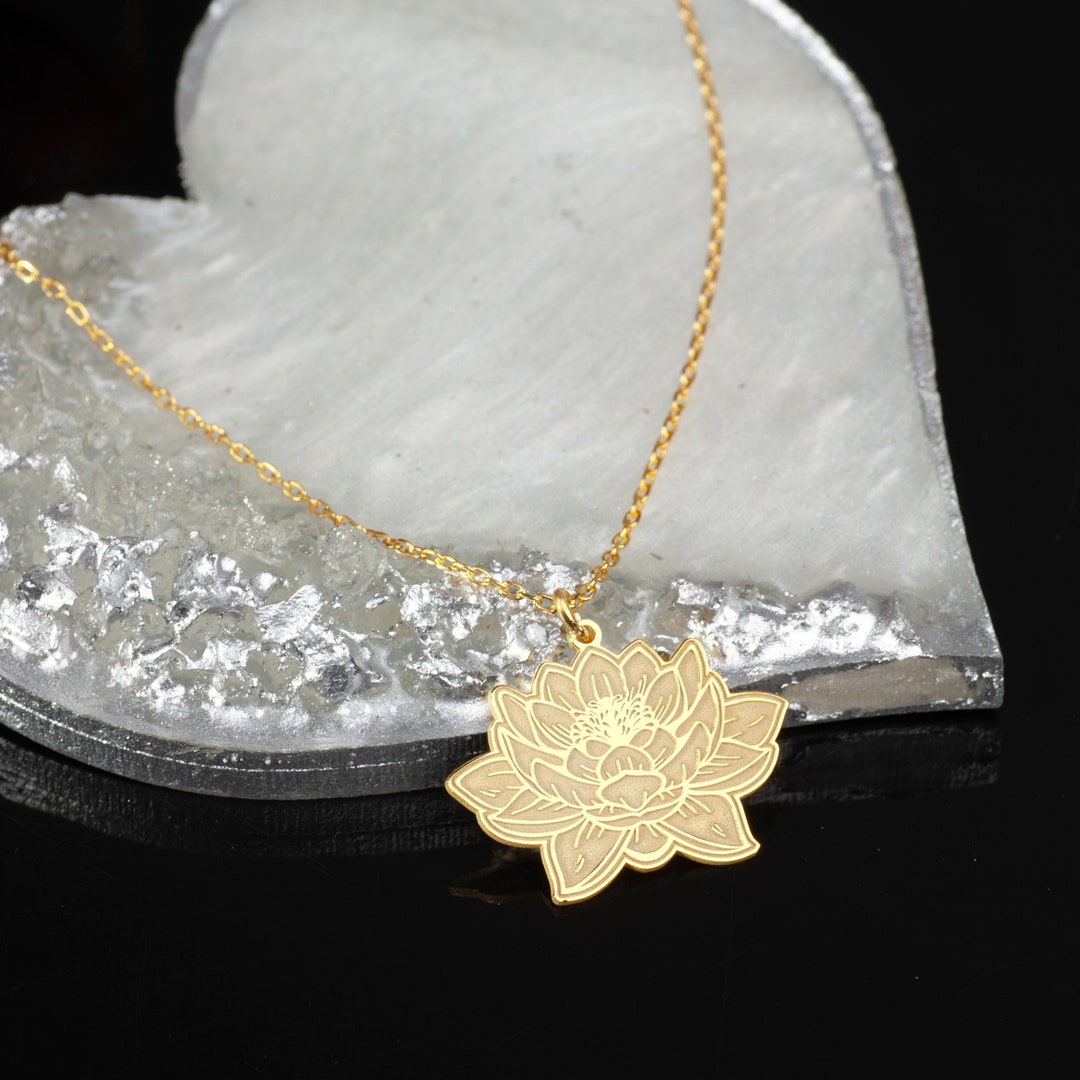 Islamic Lotus Flower Necklace&sacred Lotus Jewellery, Lotus Pendant ...