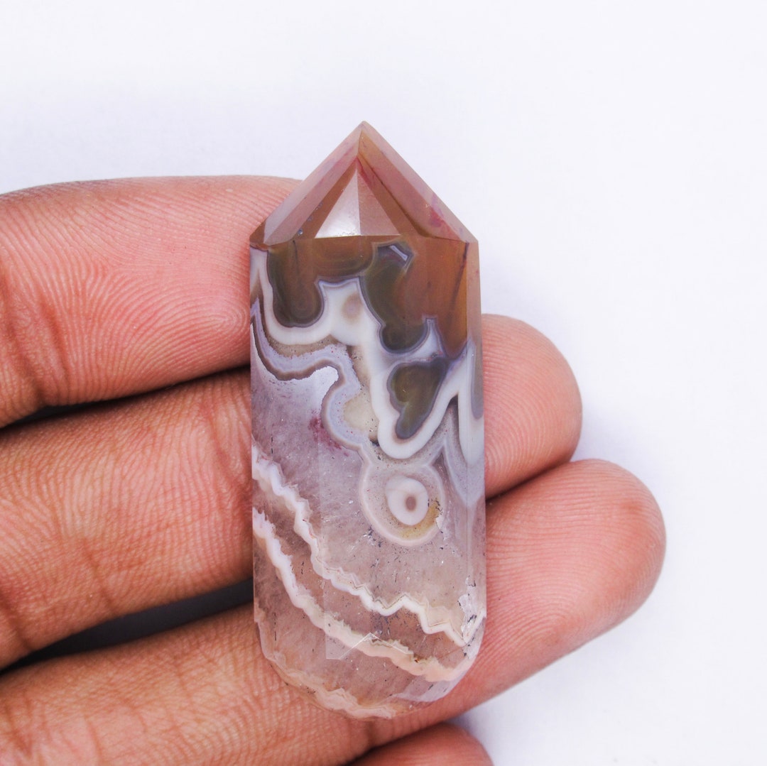 Natural Stick Agate Gemstone, Bottle Shape Stick Agate, Faceted ...