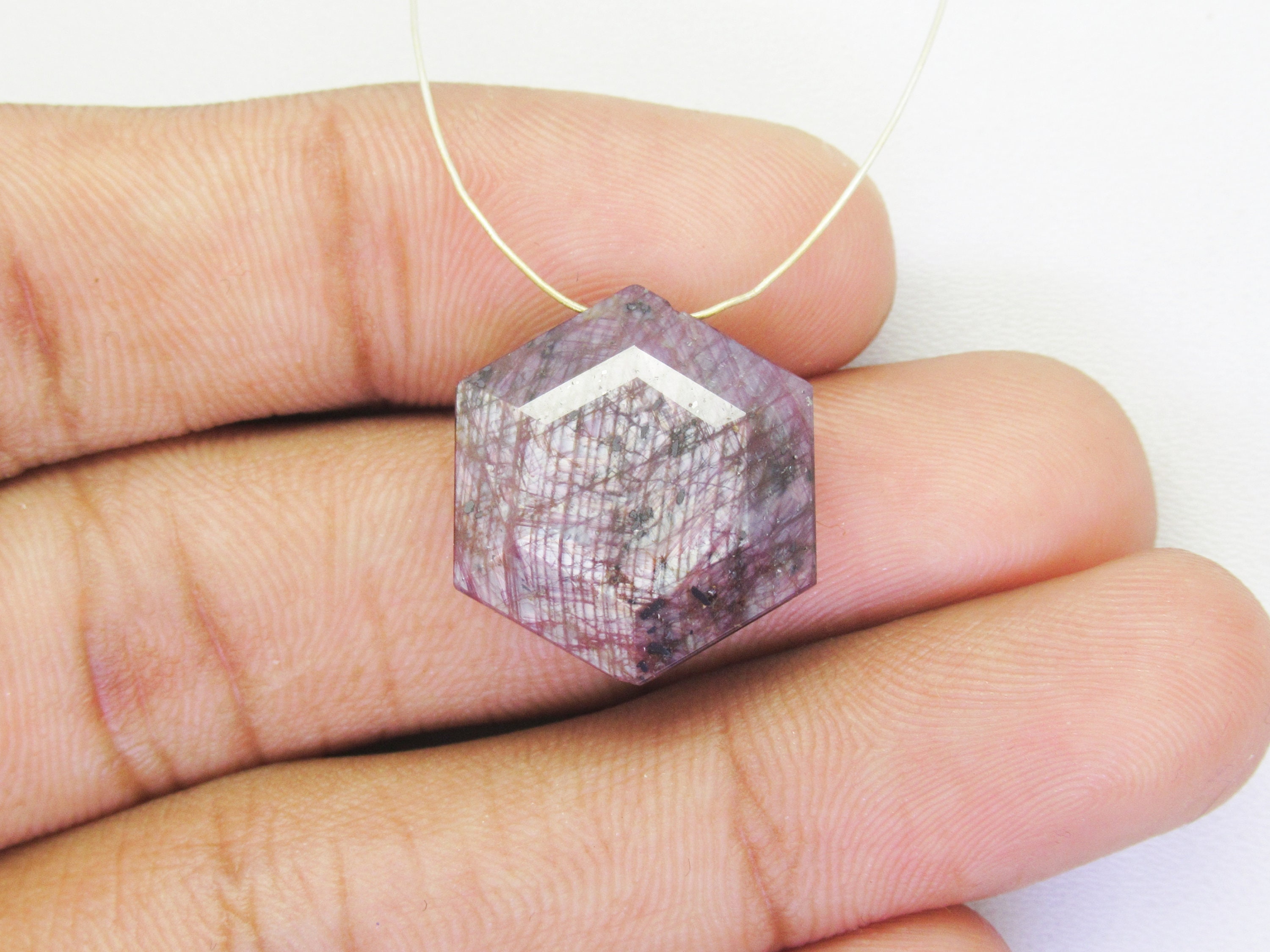 Natural Star Ruby Gemstone Hexagon Shape Ruby Faceted Cut | Etsy