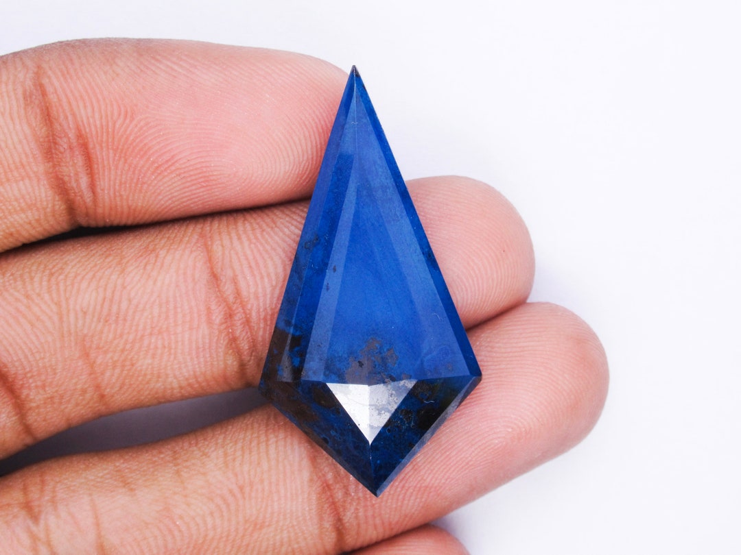 Kite Shape Blue Chrysocolla Gemstones, Faceted Cabochons Gemstone ...