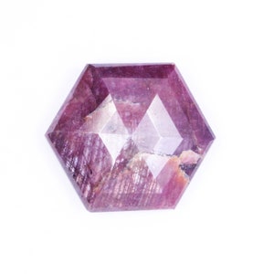 Natural Star Ruby Gemstone, Hexagon Shape Ruby Cuts, Faceted Star Ruby ...
