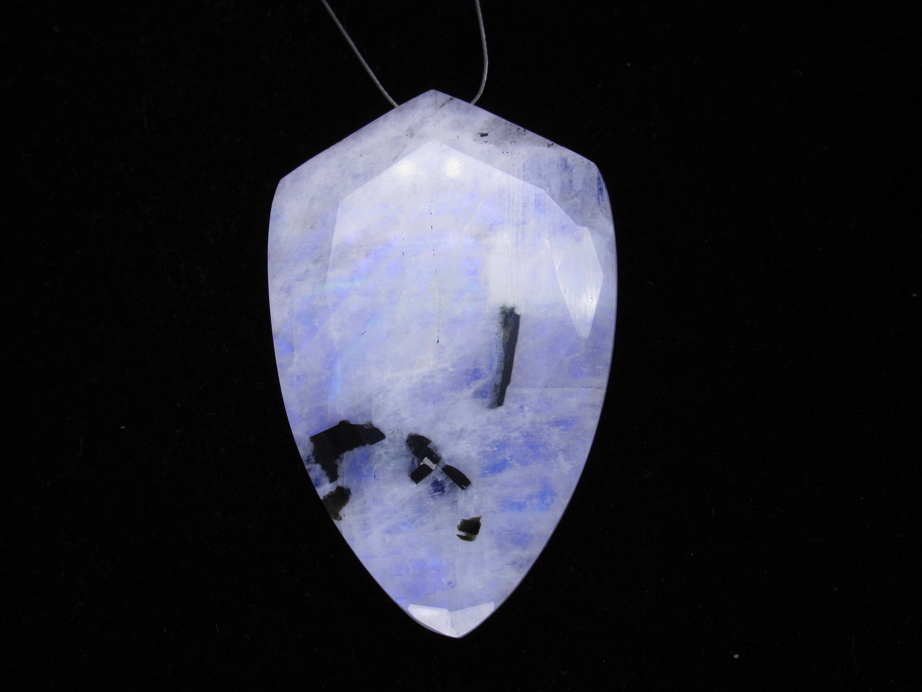 Valentine Day Gift Natural White Rainbow Moonstone Gemstone, Faceted ...