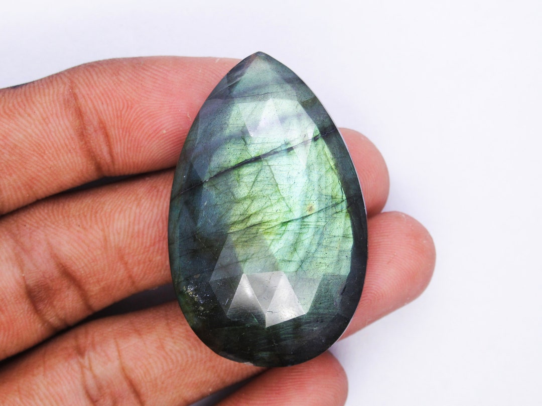 Natural Spectrolite Gemstone, Pear Shape Spectrolite, Green Spectrolite ...