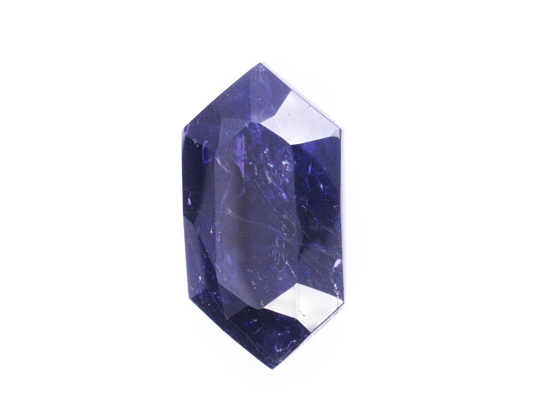 Natural Iolite Gemstone, Hexagon Shape Iolite, Faceted Cut Iolite, Blue ...