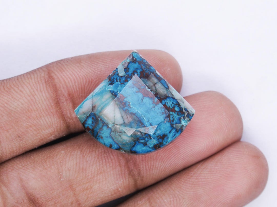 Natural Chrysocolla Gemstone, Fancy Shape Chrysocolla, Peach Blue Color ...