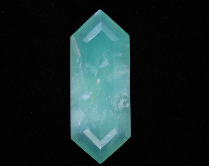 Natural Chrysoprase Gemstone, Hexagon Shape Chrysoprase, Faceted Cut ...