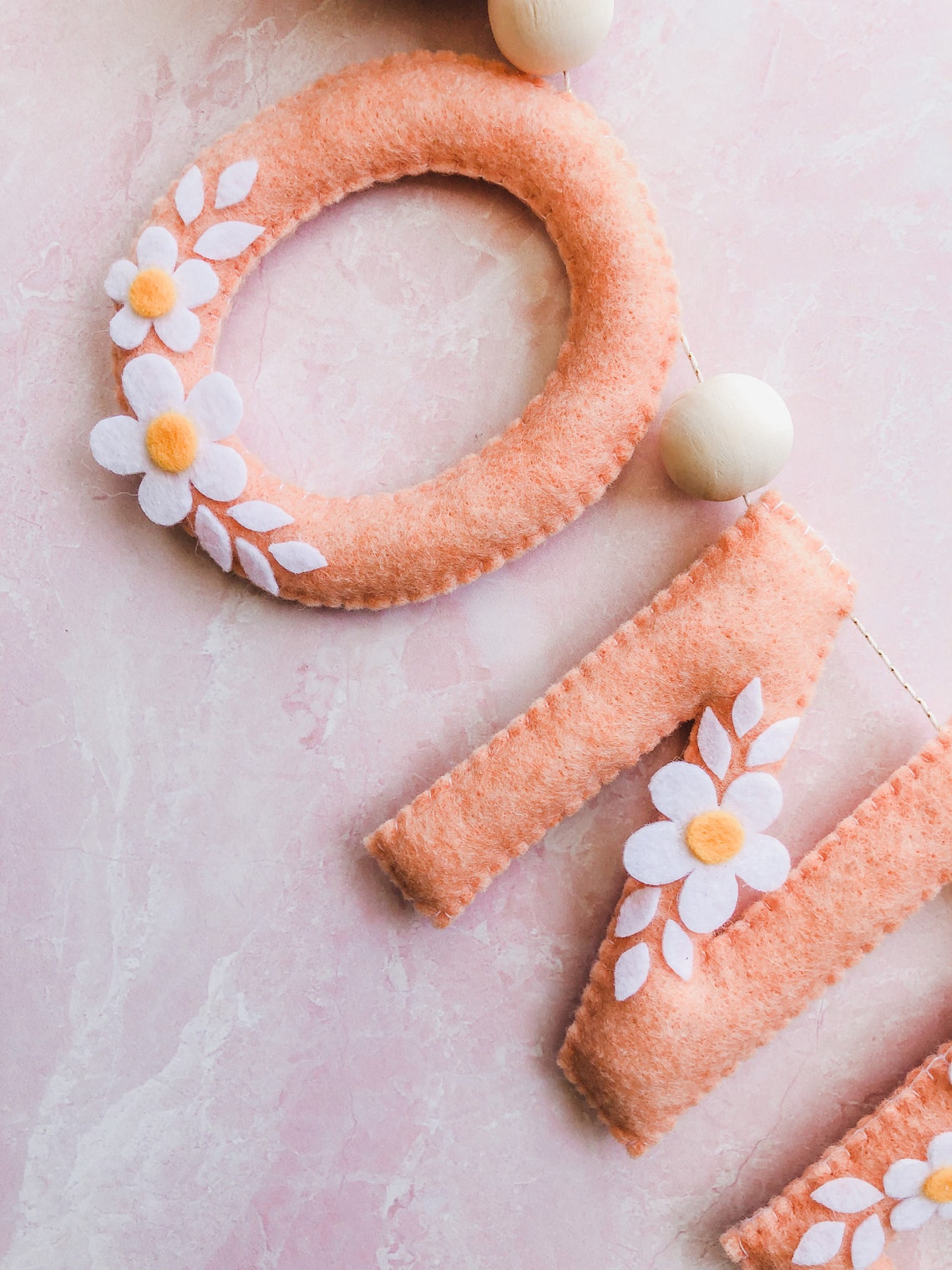 Daisy Felt Letter Banner L Highchair Banner L Floral Letters | Etsy