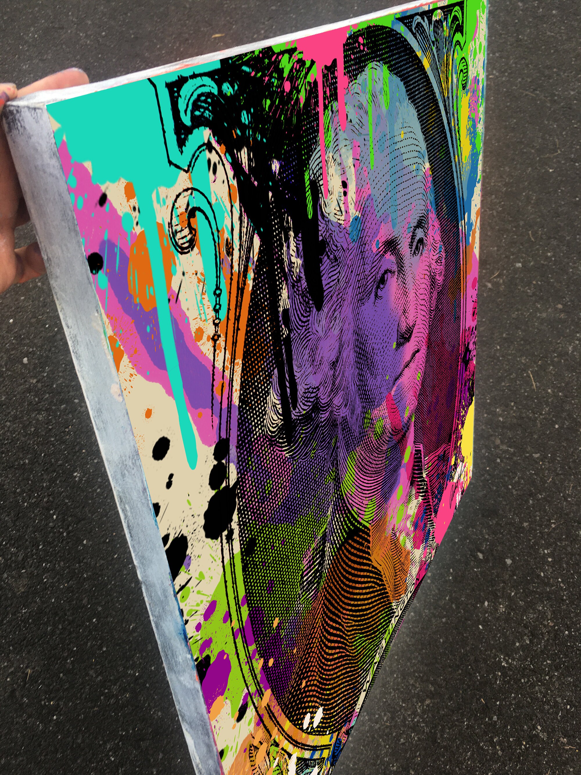 Very COOL 36x36 Huge Canvas George Washington Graffiti 2021 | Etsy