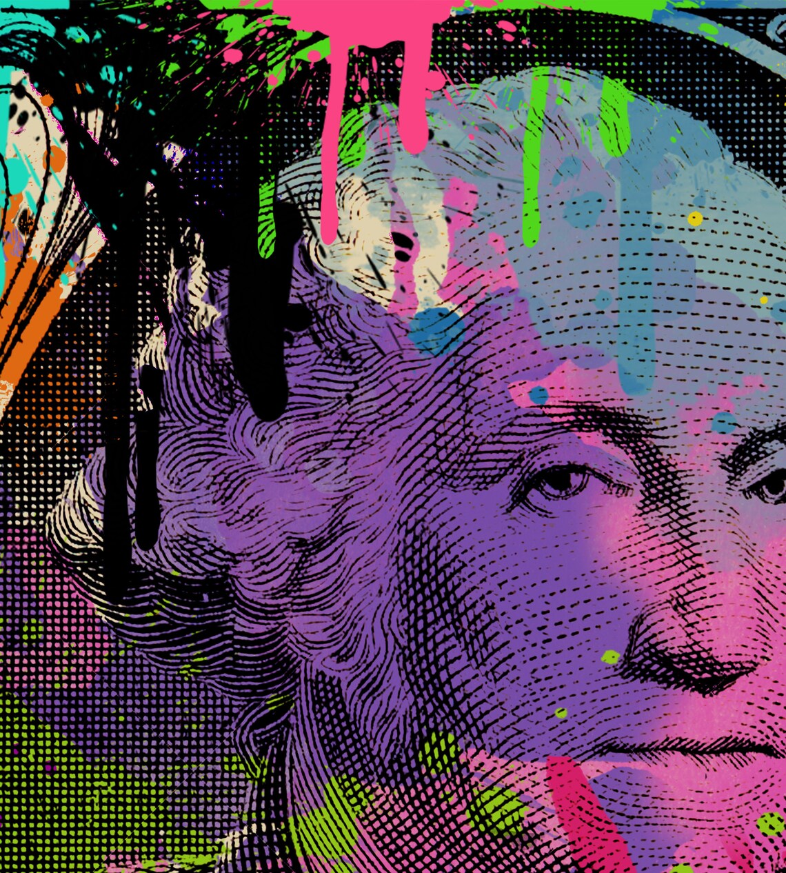 Very COOL 36x36 Huge Canvas George Washington Graffiti 2021 - Etsy UK