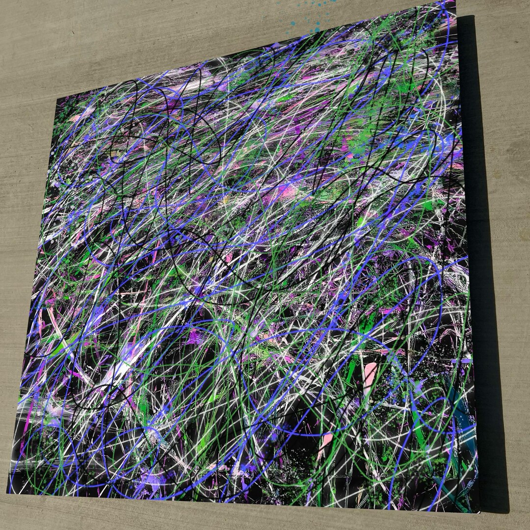 Expressionism Jackson Pollock Inspired Art HUGE Modern Abstract Art ...