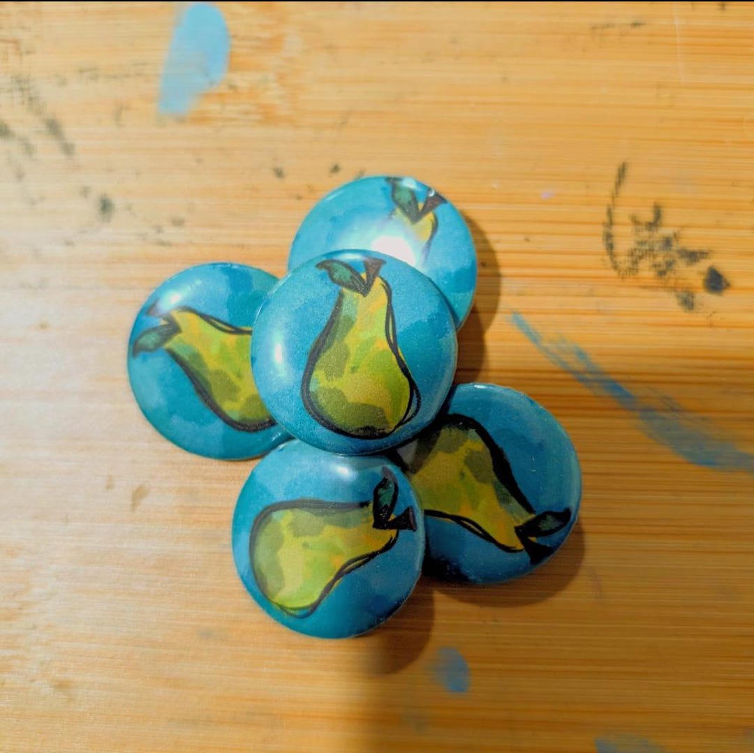 Pear Mini 1" Pinback Button - Etsy