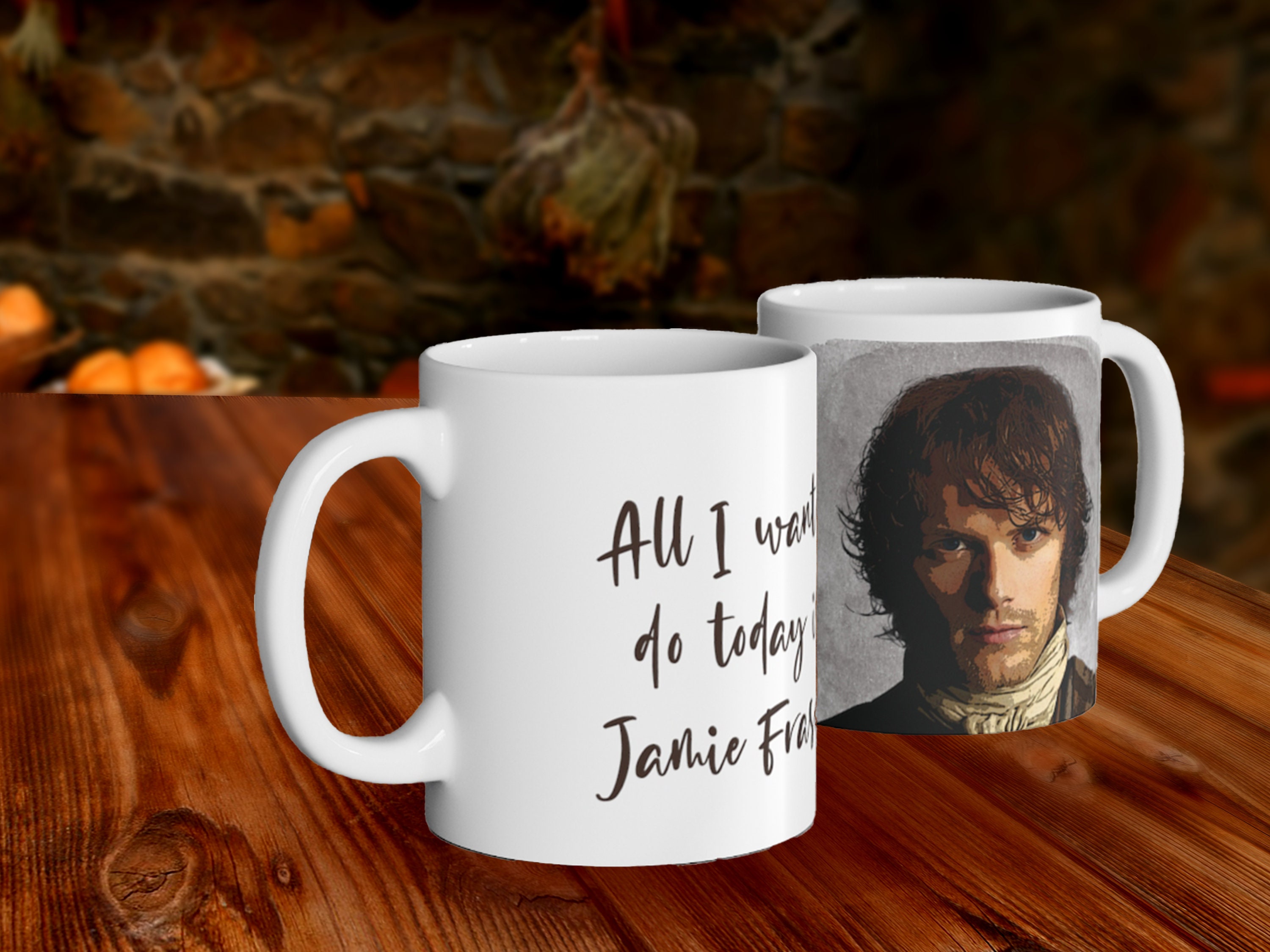 Funny Jamie Fraser Coffee Cup Outlander Mug Sam Heughan Scottish ...