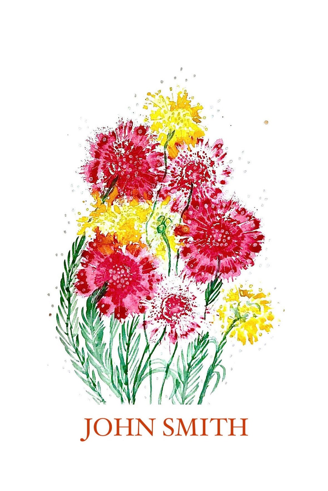 Customisable Digital Flower Painting Print - Etsy