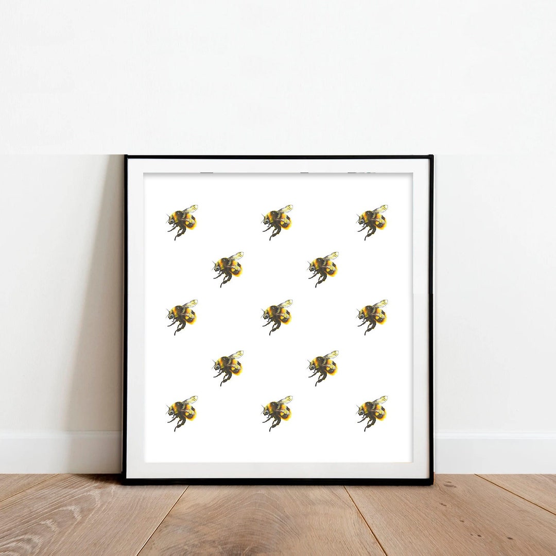 The Bees Ballet - Organised Pattern Detailed Oil Painting - Buzzing ...