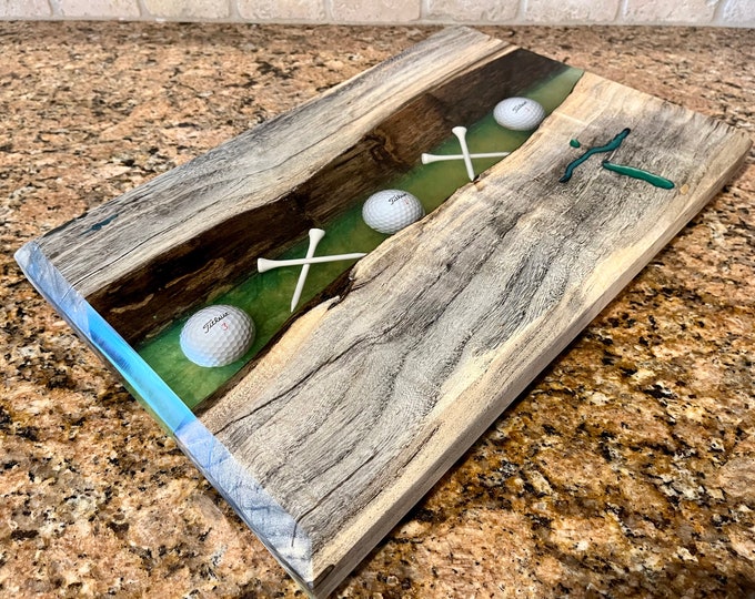 Swing Into Style: Golf-themed Epoxy Cutting Board – A Hole-in-one ...