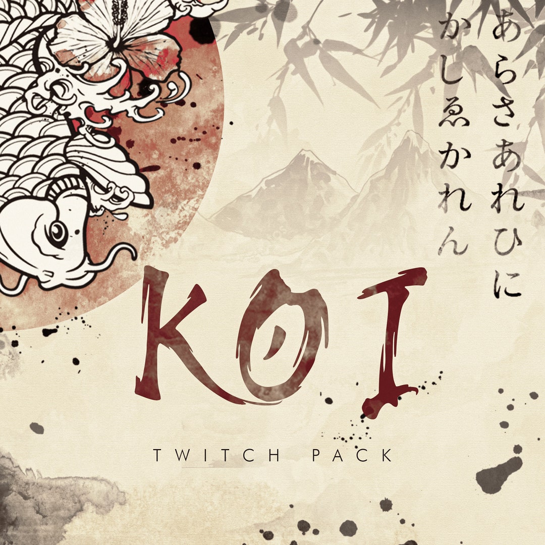 JAPAN KOI FISH Twitch Pack (overlay, Scenes, Pannels) - Etsy