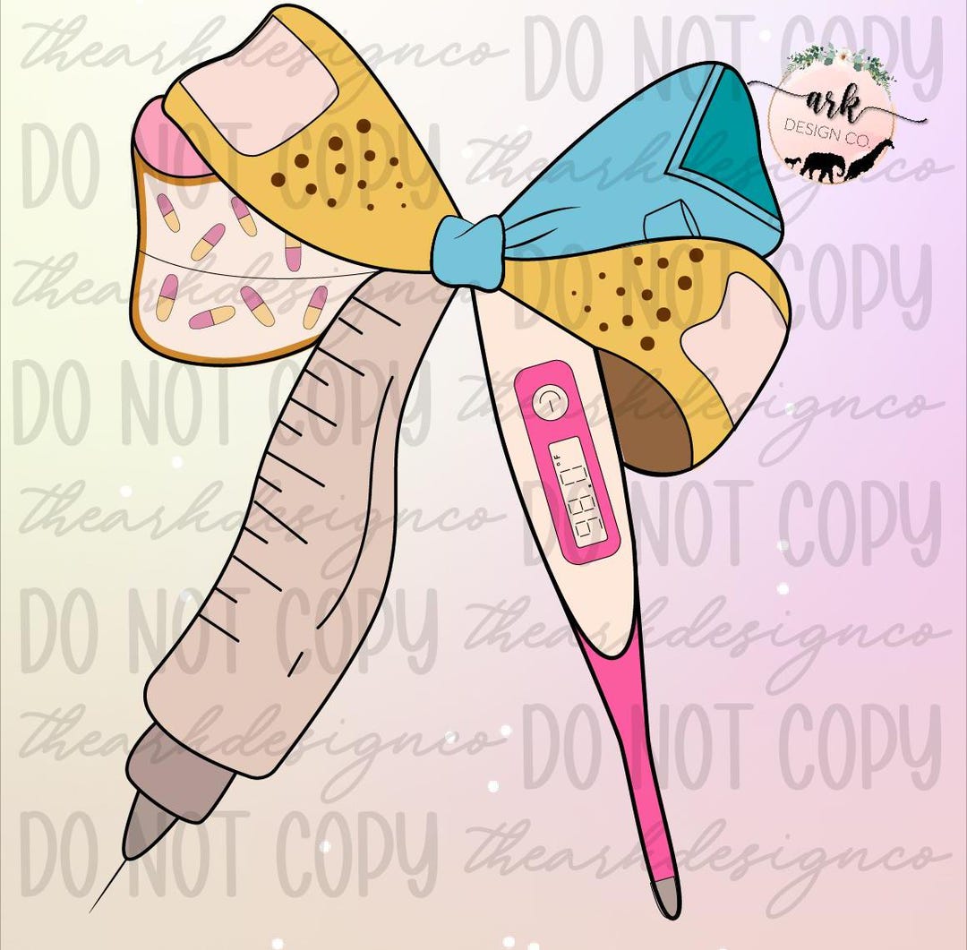 Healthcare Bow PNG/JPG Syringe & Bandage Bow Medical Worker Medical ...