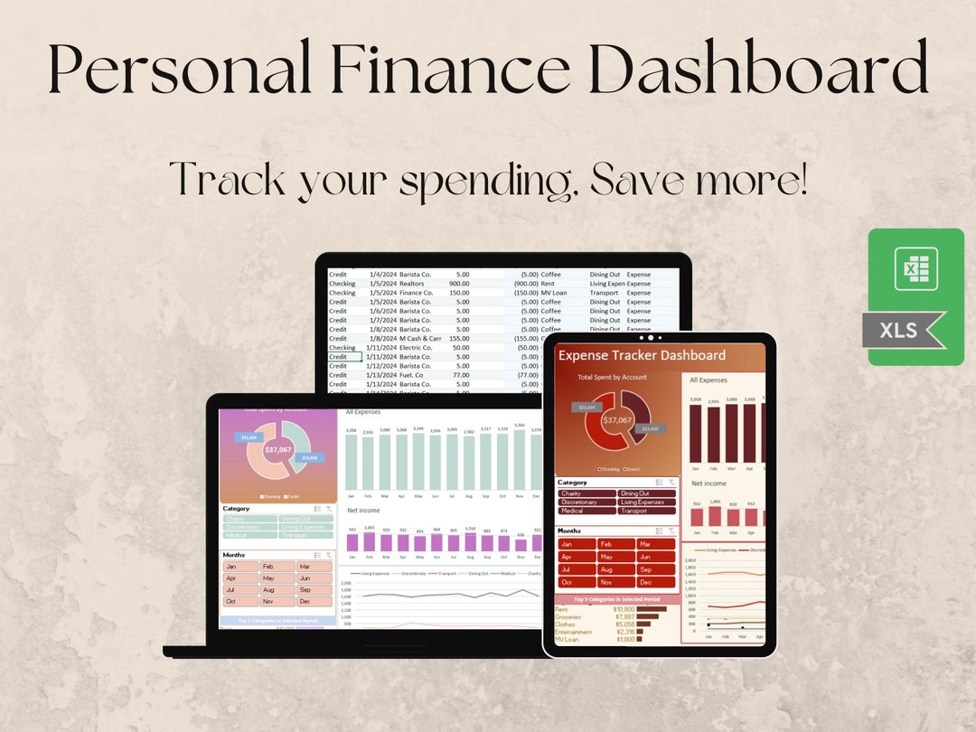 Digital Expense Tracker | Excel Budget Planner | Money Management ...
