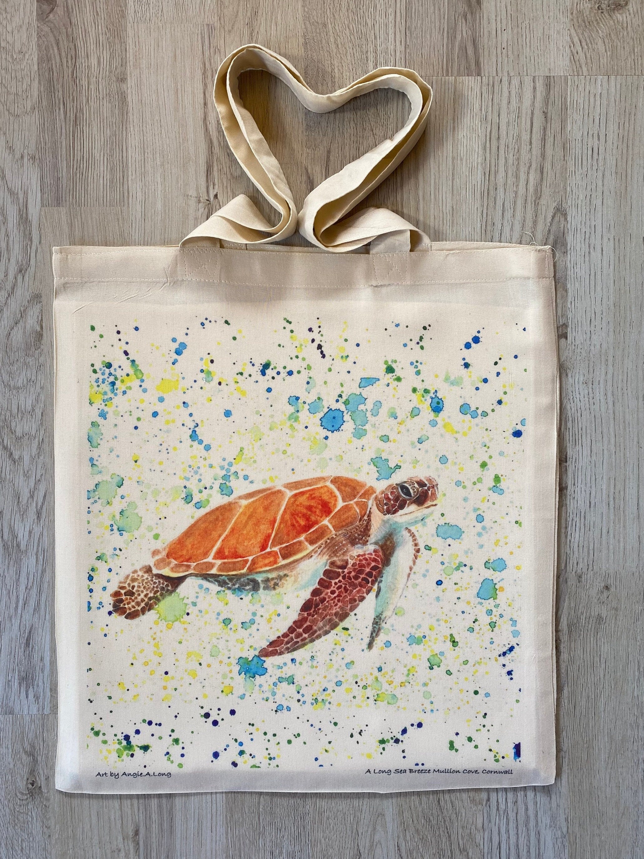 Turtle Tote Bag. Print From Angie's Watercolour Turtle Painting - Etsy
