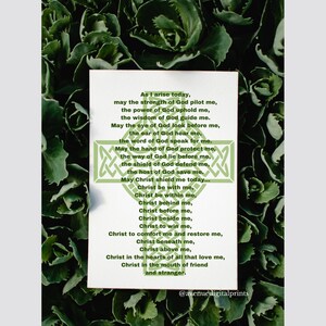Lorica Prayer Art Print | St Patrick Breastplate Prayer Print ...