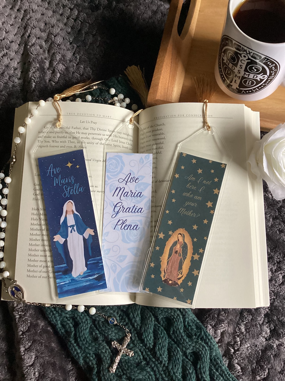 Marian Bookmark Set | Catholic Bookmark Set | Blessed Mary Bookmarks ...