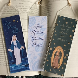 Marian Bookmark Set | Catholic Bookmark Set | Blessed Mary Bookmarks ...
