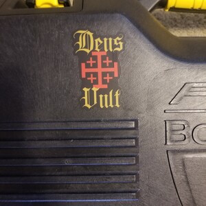 Deus Vult Sticker: Catholic Jerusalem Cross- God Wills It, Waterproof ...