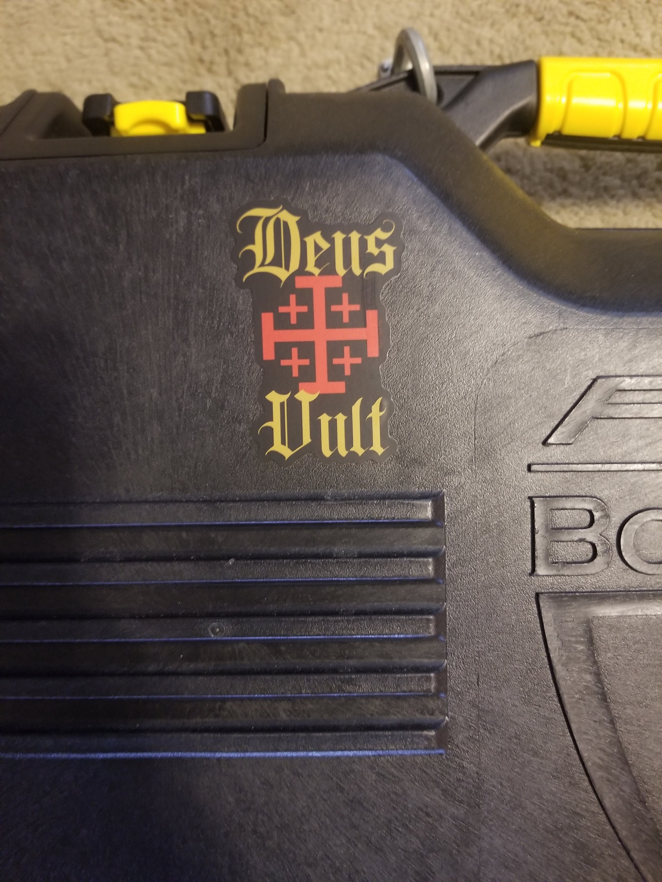 Deus Vult Sticker: Catholic Jerusalem Cross- God Wills It, Waterproof ...
