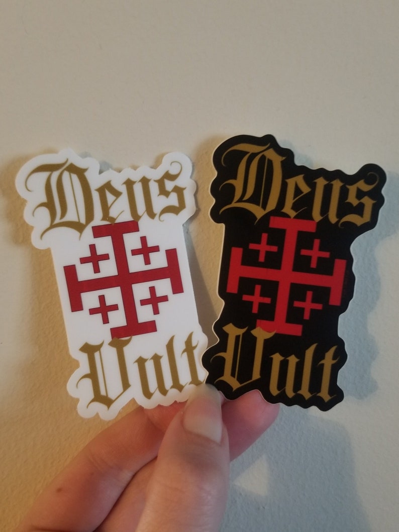 Deus Vult Sticker God Wills It Catholic Latin Vinyl - Etsy