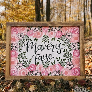 Hand Painted Wooden Framed Sign - Etsy