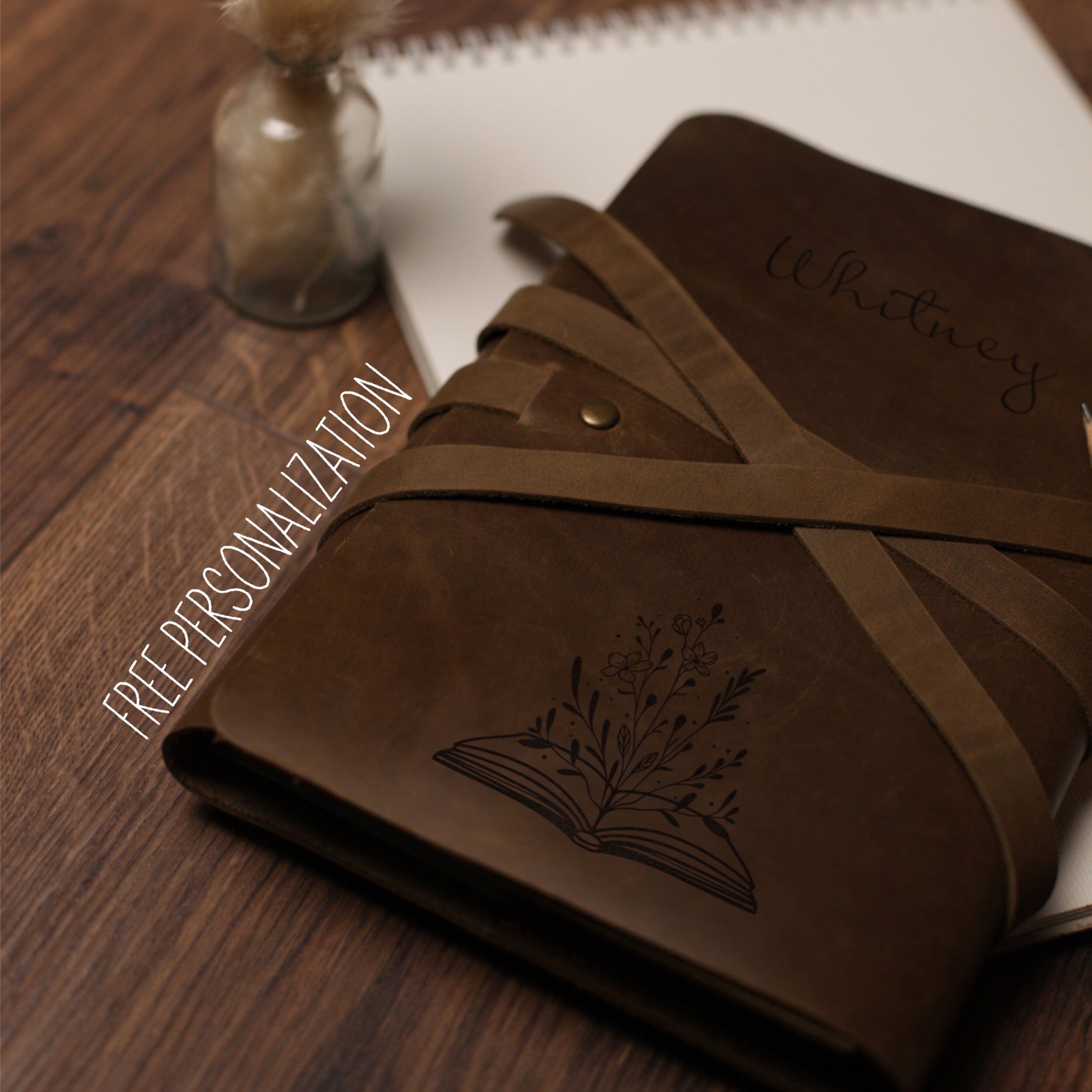 leather-book-cover-with-personalization-handmade-leather-book-etsy