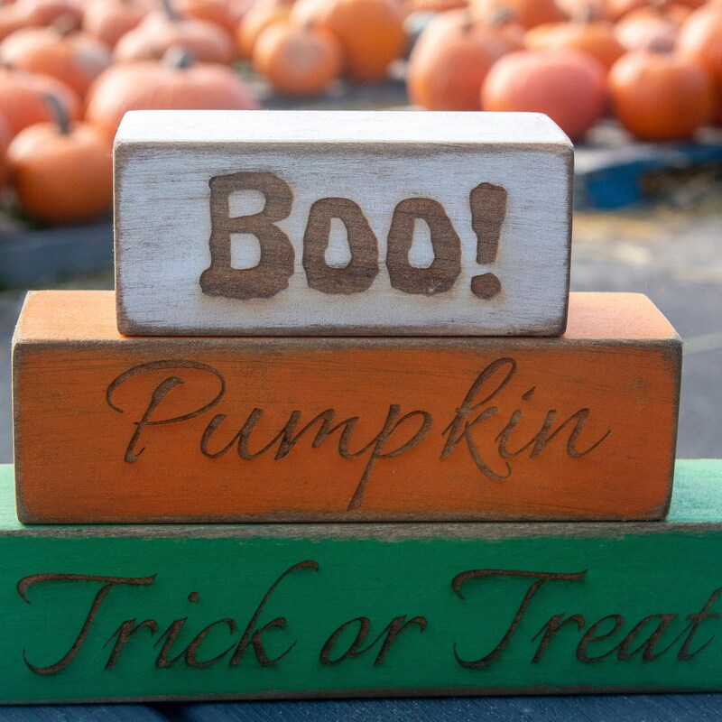 Halloween Word Block - Etsy