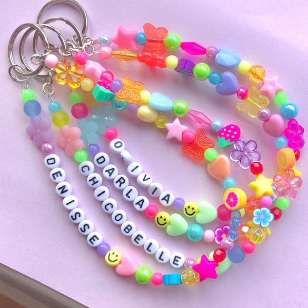 Beaded Keyrings - Etsy UK