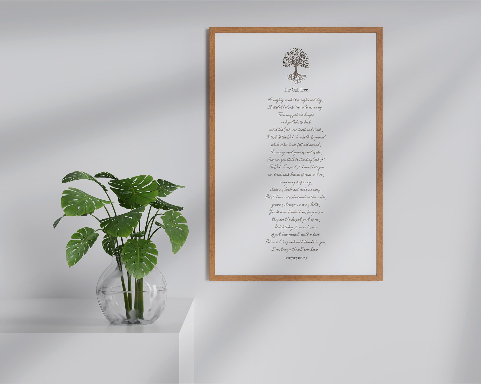 The Oak Tree Poem by Johnny Ray Ryder Jr. Print / Canvas / Framed Print ...