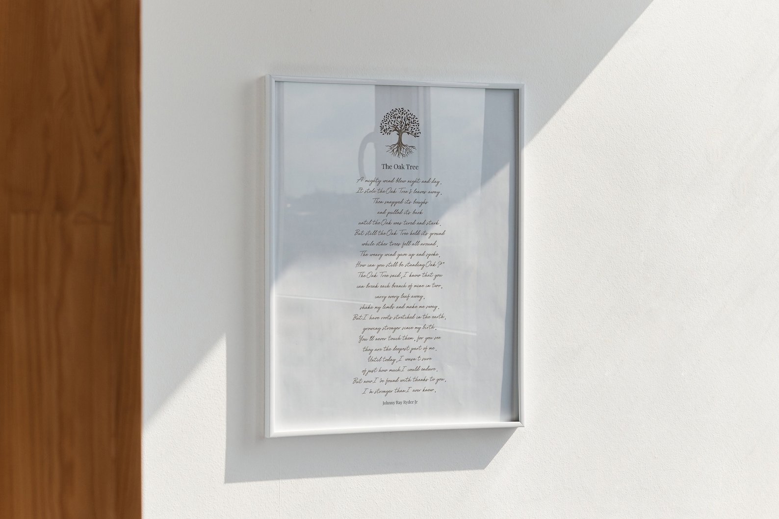 The Oak Tree Poem by Johnny Ray Ryder Jr. Print / Canvas / Framed Print ...